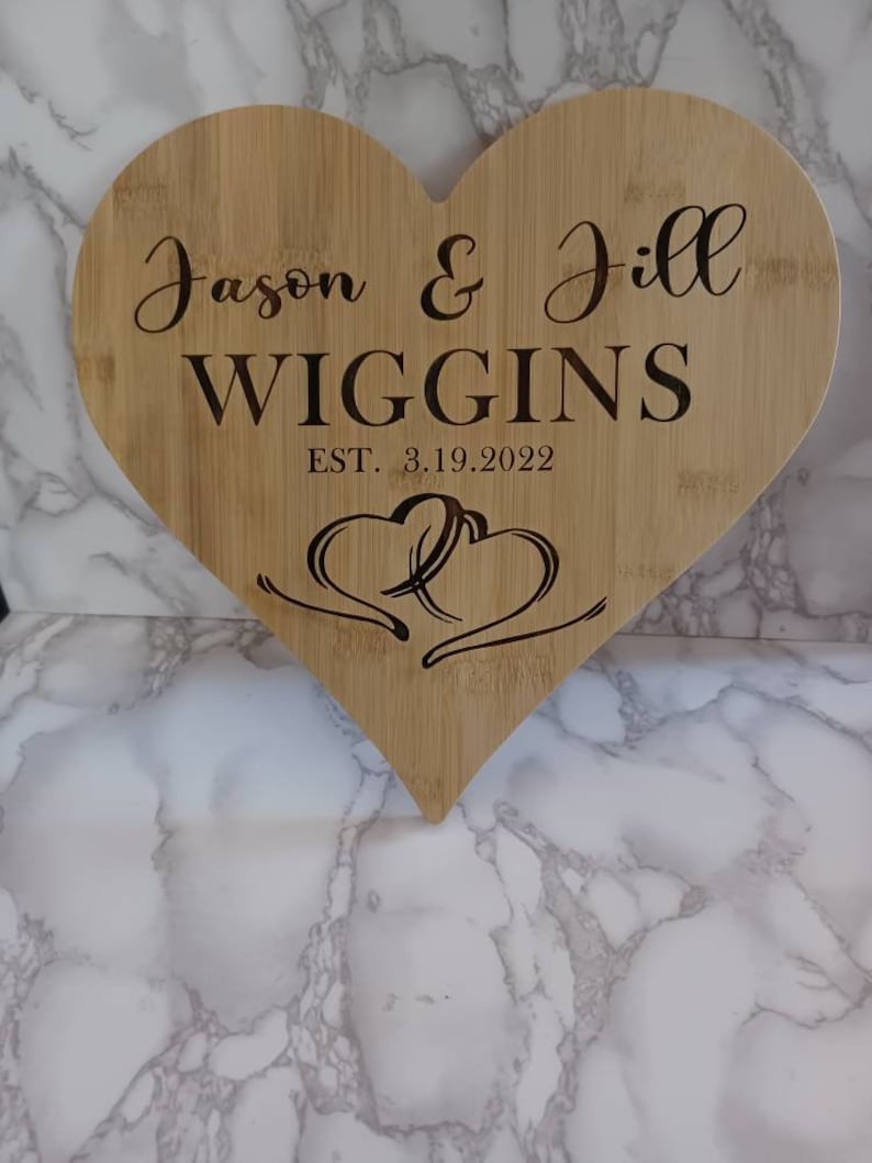 Personalized Heart Shaped Cutting Board Handwritten Recipe | Etsy