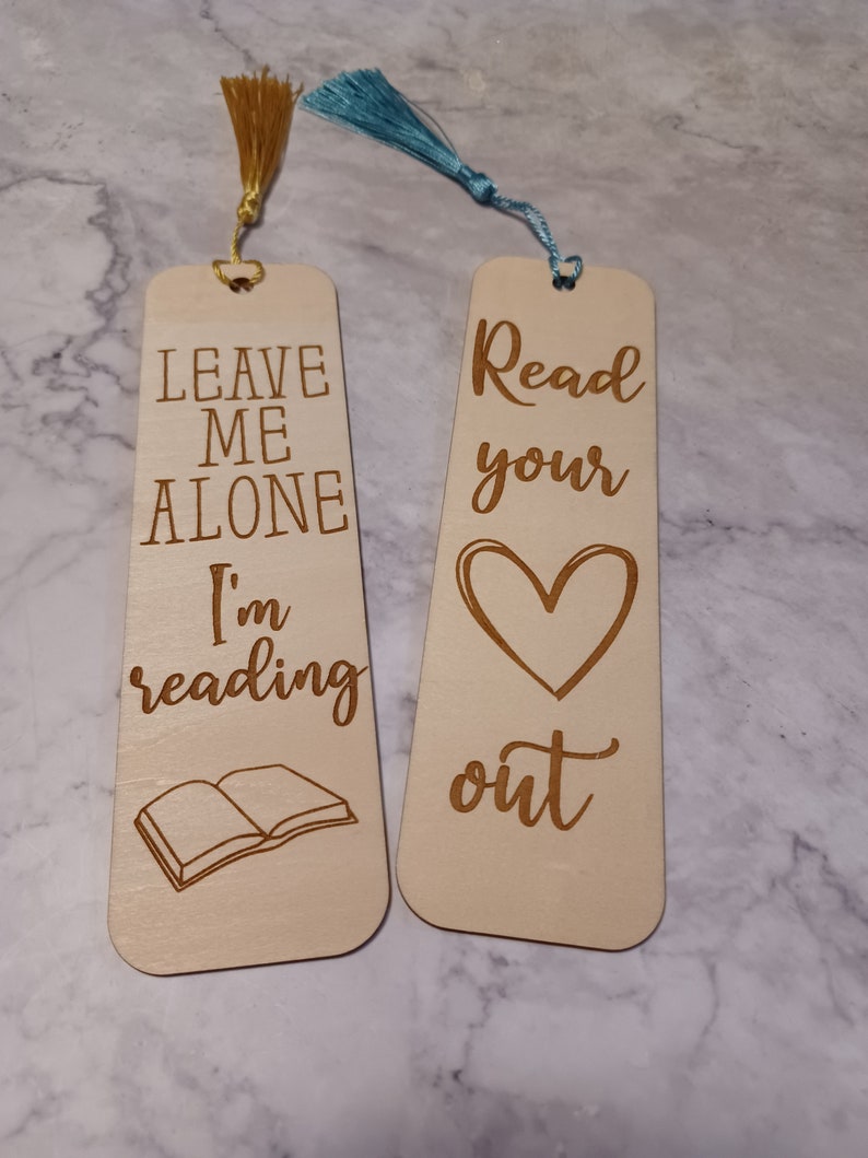 Sturdy Laser Engraved Wood Bookmarks for Your Favorite Book - Etsy