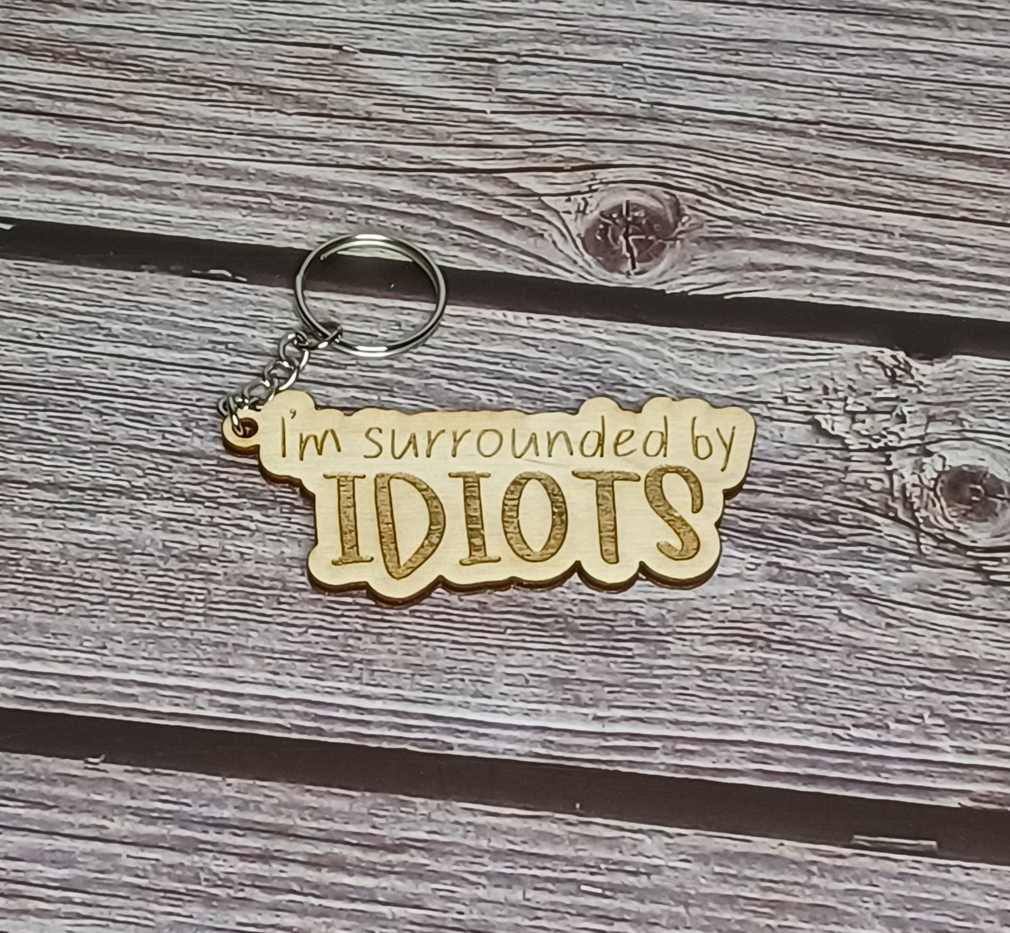 Sarcastic Laser Engraved Key rings/chains set of 2 or set of | Etsy