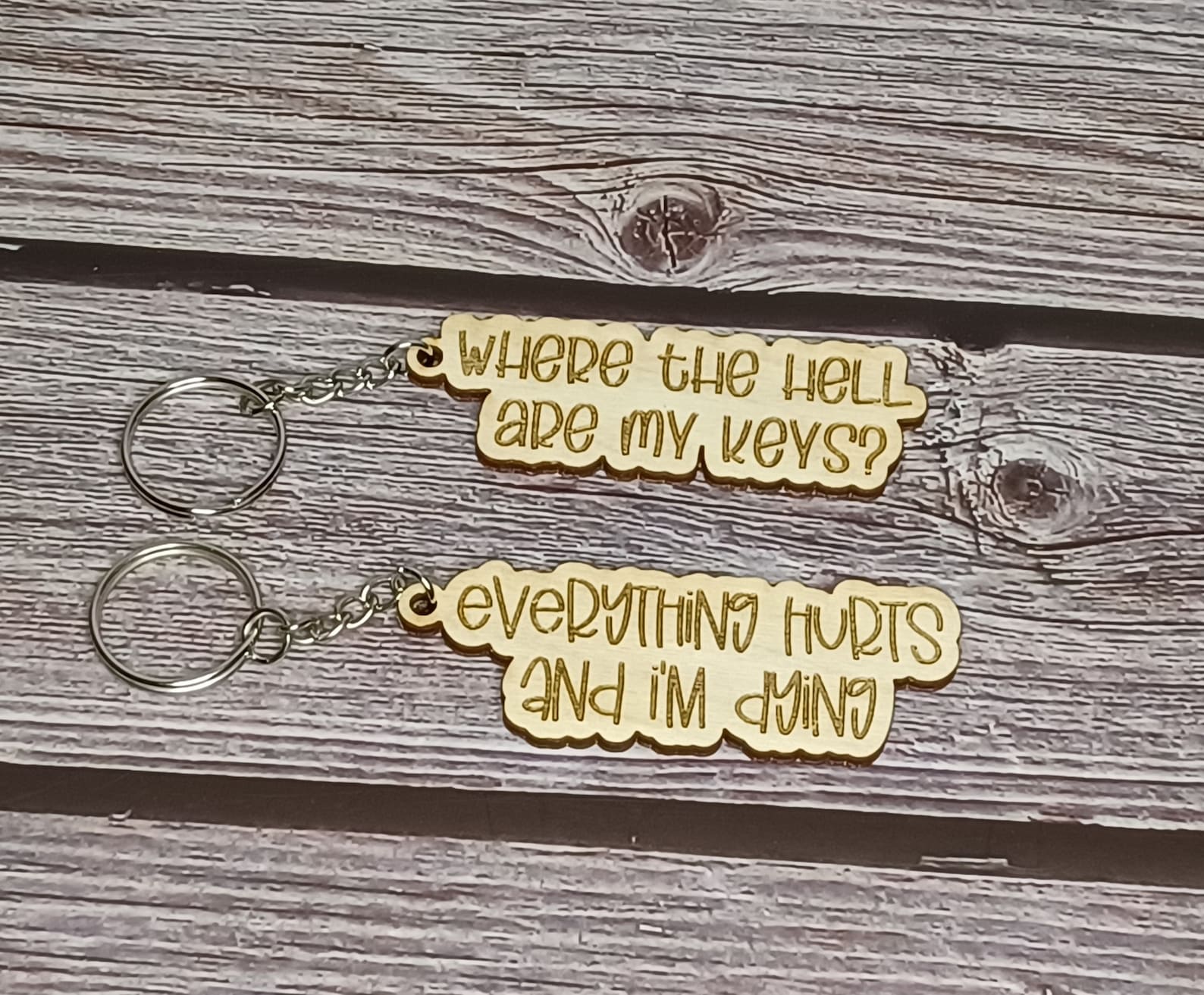 Sarcastic Laser Engraved Key Rings/chains Set of 2 or Set of - Etsy