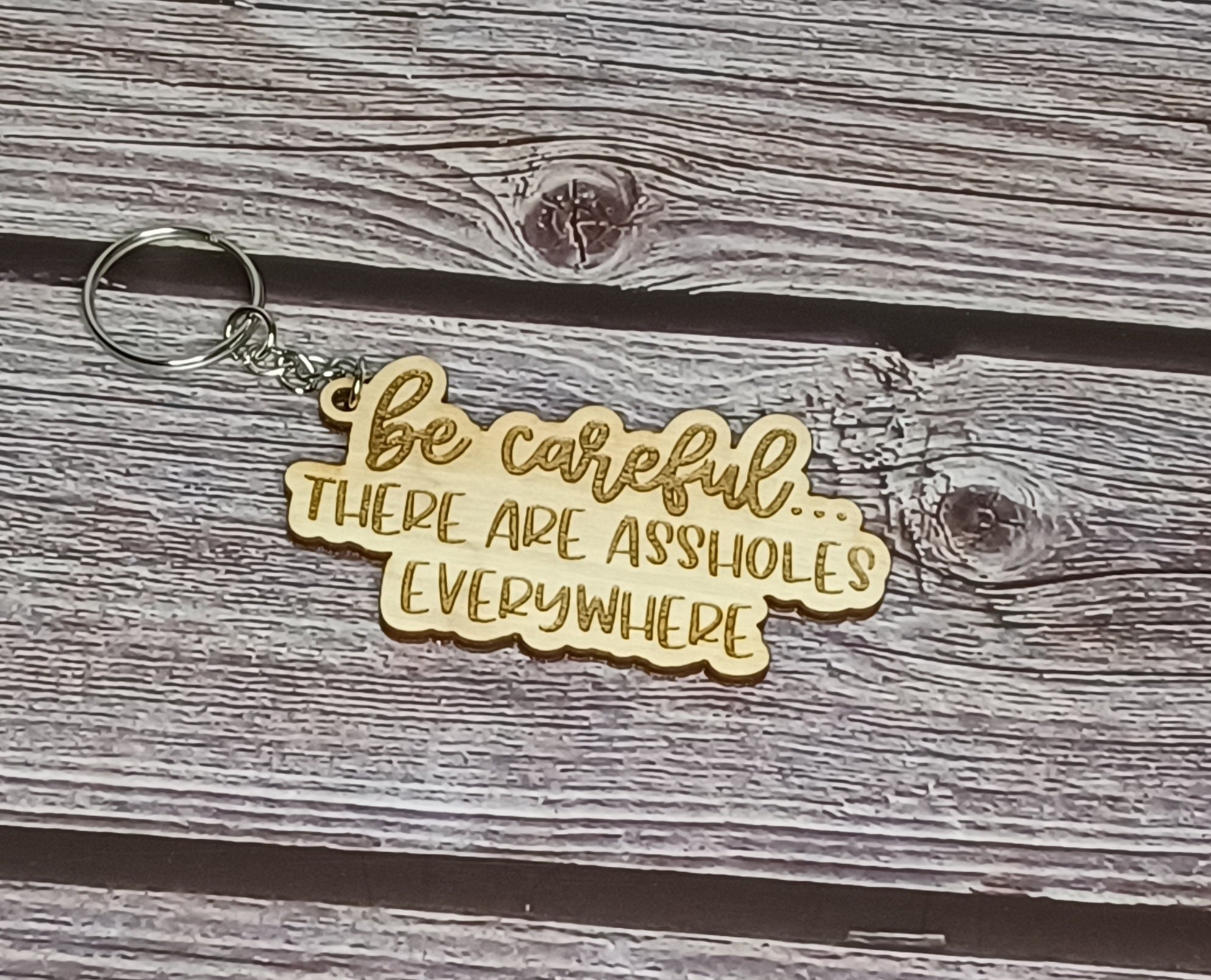 Sarcastic Laser Engraved Key rings/chains set of 2 or set of | Etsy