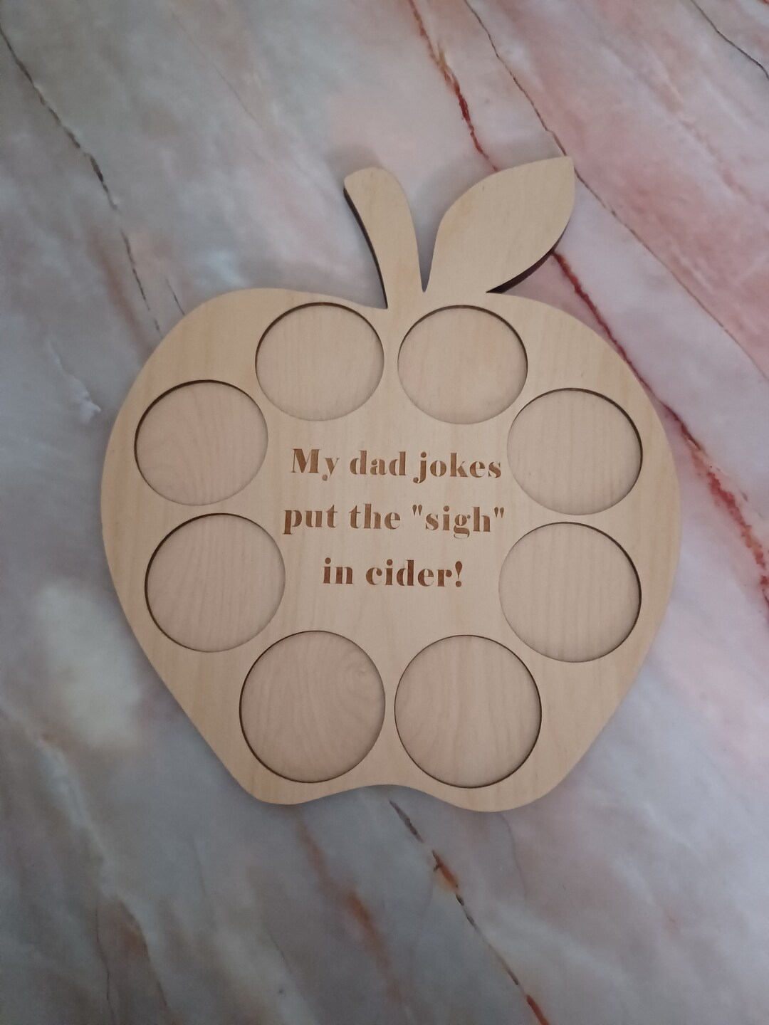 Custom Apple Cider Flight Board - 8 Drink Slots - 3 Layer - Laser Cut ...