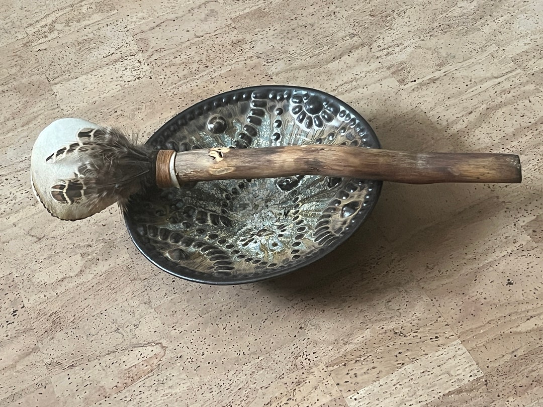 Medicine Rattle bison-moonstone-lin Medicine Rattle - Etsy