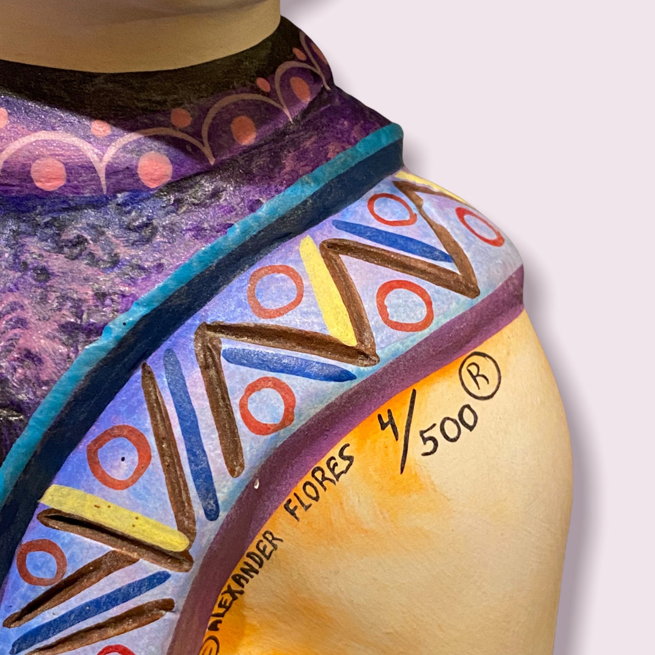 Alexander Flores: Mayan, Pottery Sculpture, Artist-signed & Numbered 4/ ...