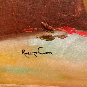 Robert Cox: red, Floral Still Life, Original, Artist-signed Oil ...