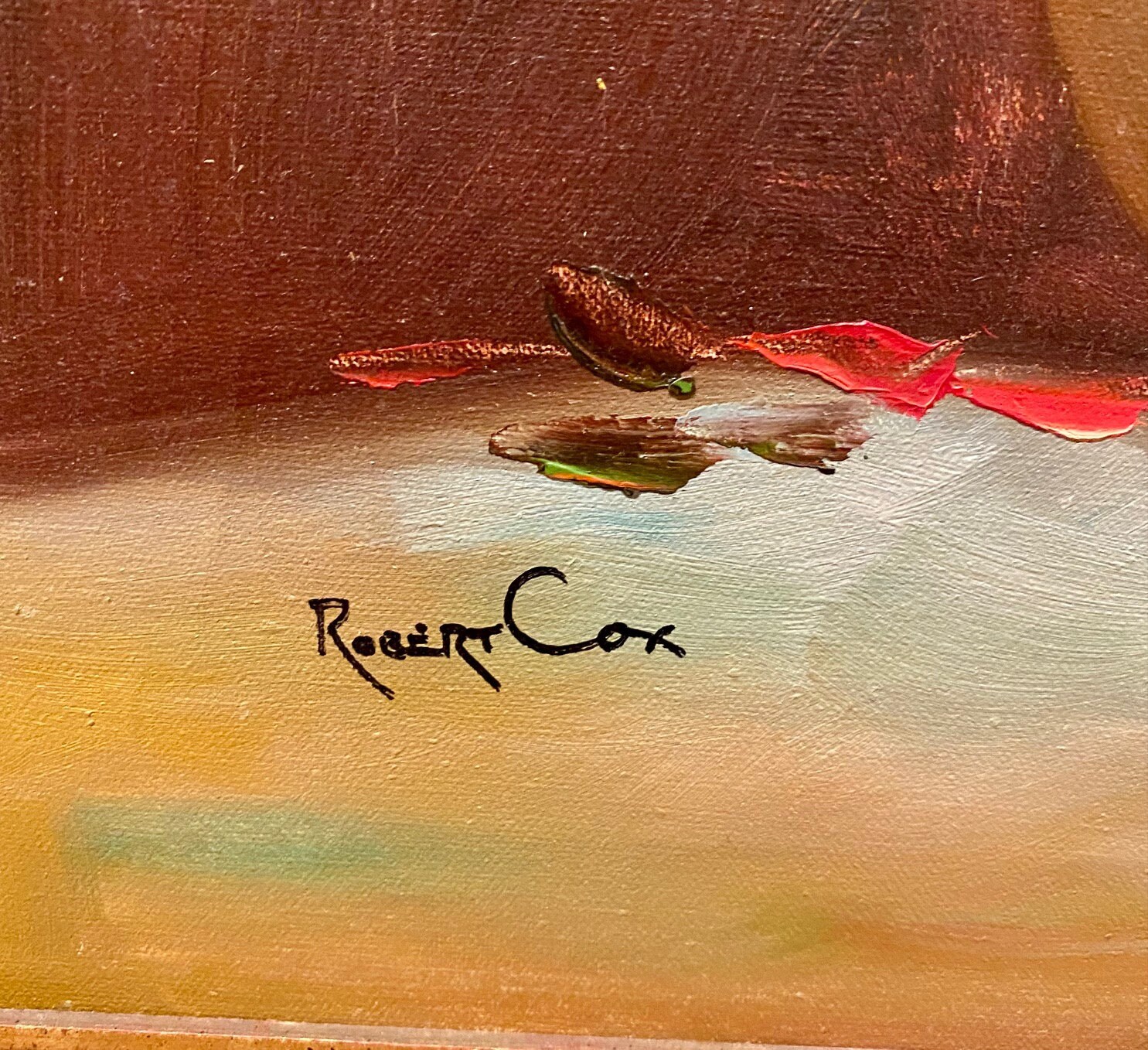 Robert Cox: red Floral Still Life Original Artist-signed - Etsy