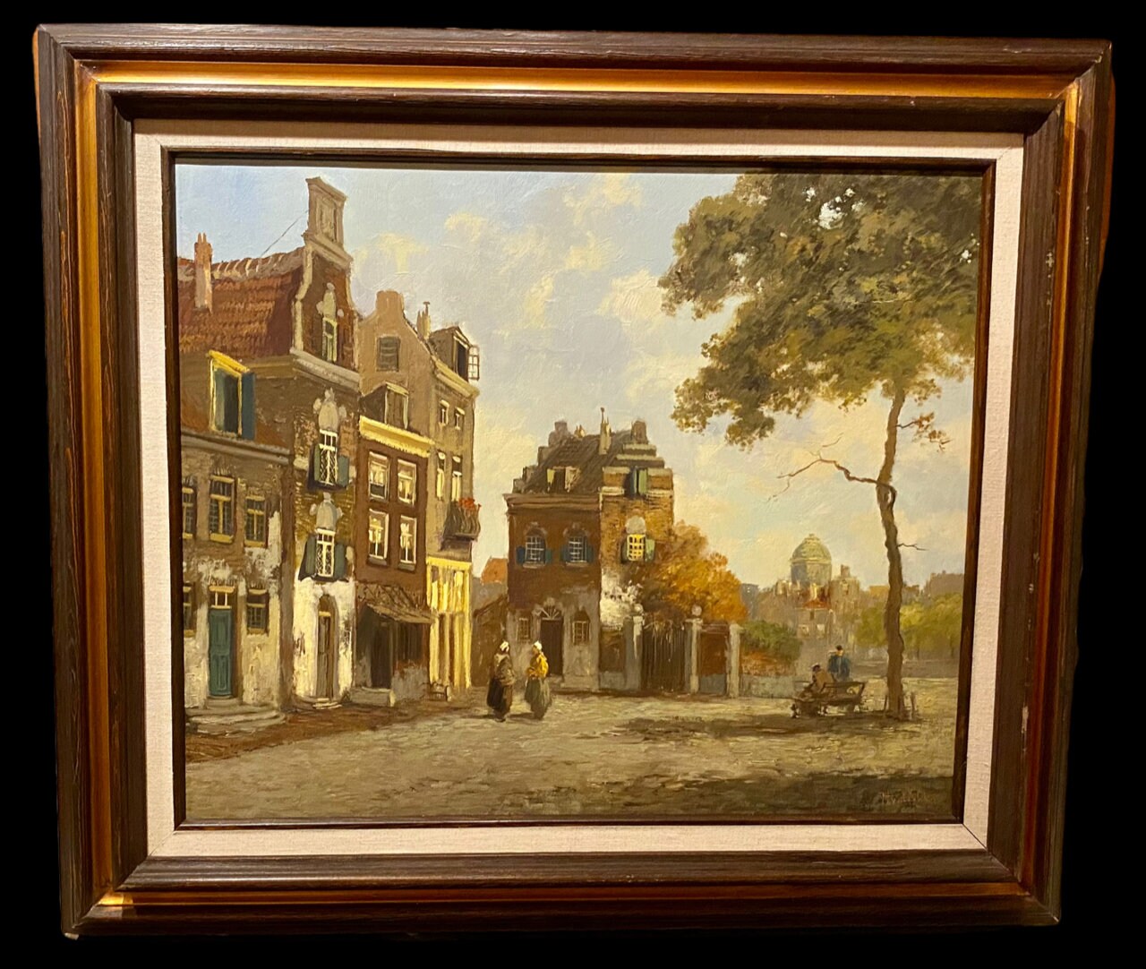 Jan Van Delden: cityscape, Rare, Original, Artist-signed Oil Painting ...