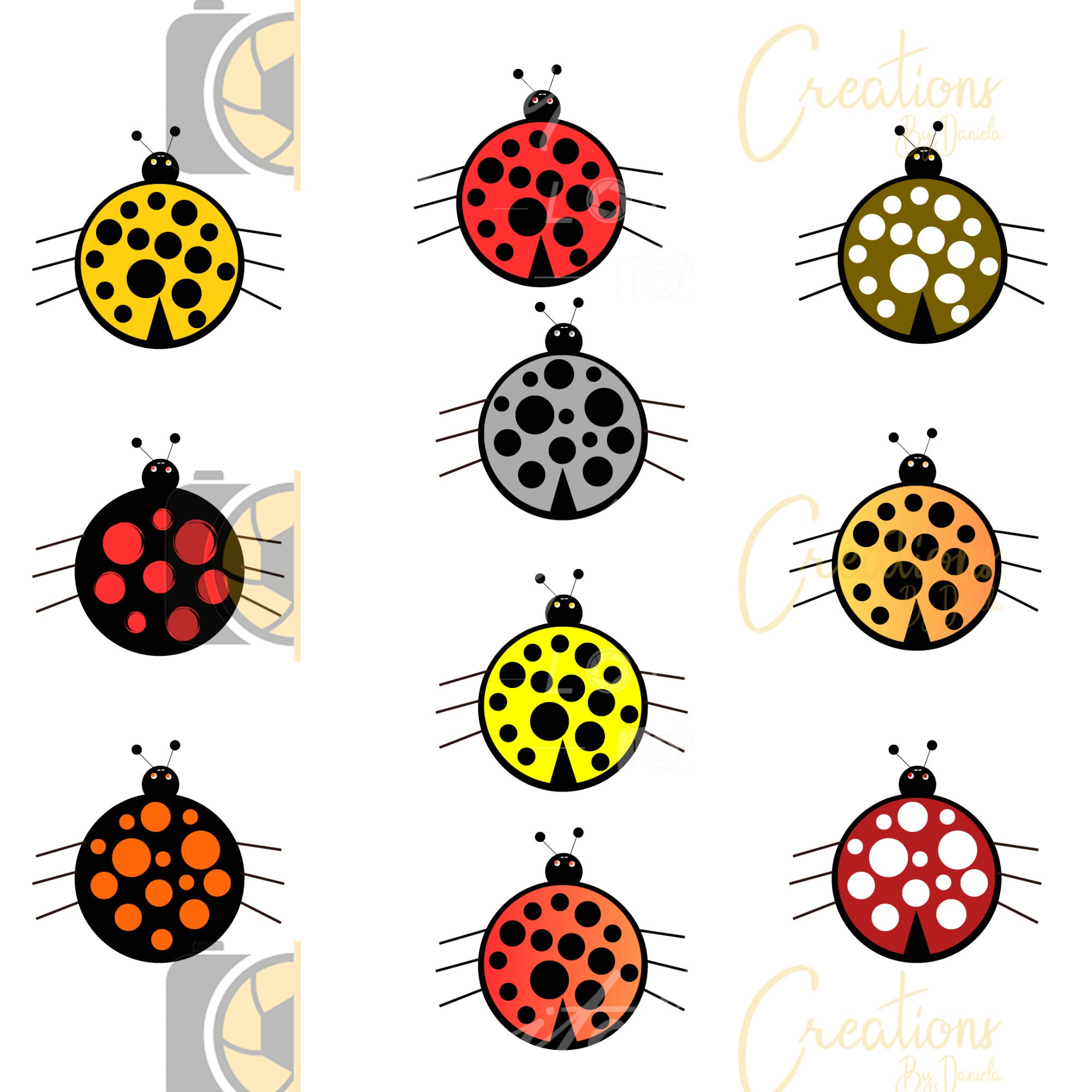 Ladybug Clip Art Files for Your Creative Needs|ladybug Bundle SVG Files ...