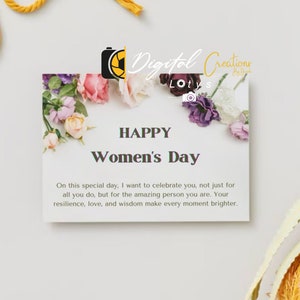 Express Your Love With a Personalized Women's Day Card - Colorful ...