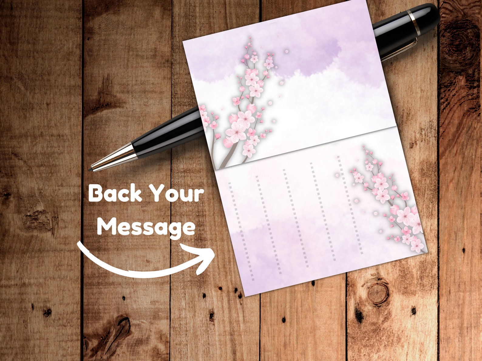 Japanese Printable Card Instant Download With Sakura Design Japanese ...