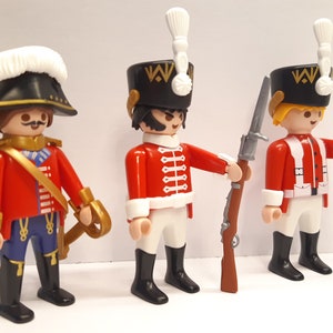 3x Playmobil Custom British Soldiers Redcoat RAR TOP - Etsy