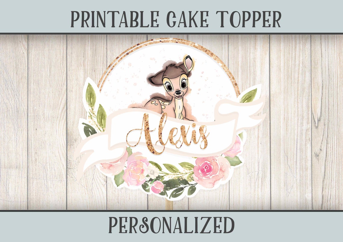 Bambi Birthday Bambi Topper Bambi Muffin Toppers First | Etsy