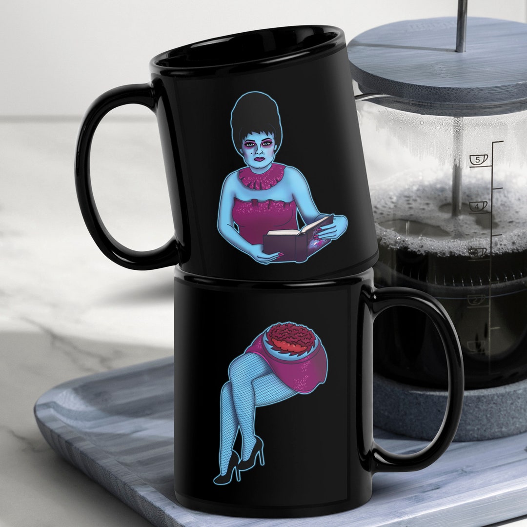 Recently Deceased Mug, Spooky Fun Halloween Black Double Side Hot Cold ...