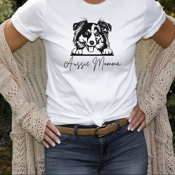 Aussie Momma Shirt Dog Mom Shirt Aussie Lover Tshirt Minnie - Etsy