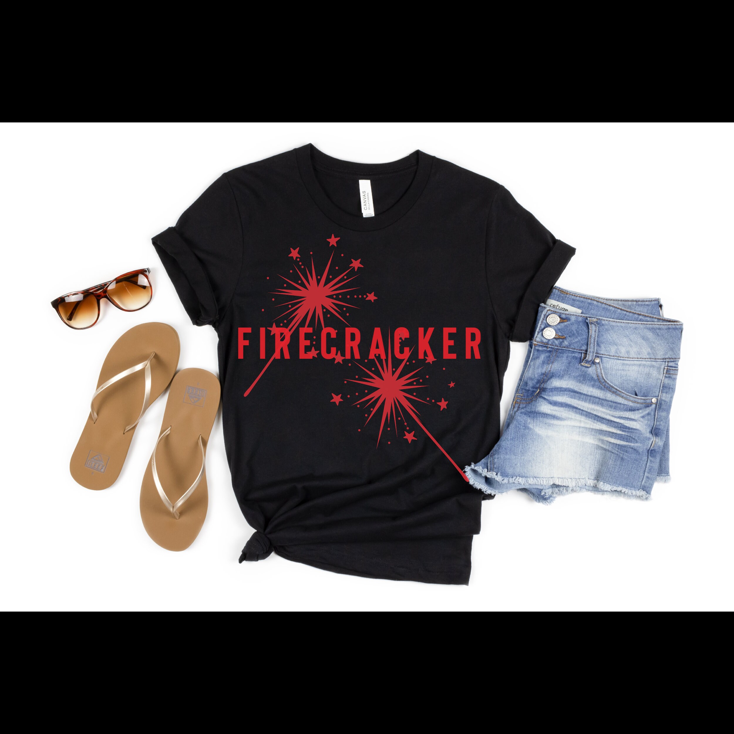 4th of July Tshirt, Firecracker Shirt, Women's Patriotic Shirt ...
