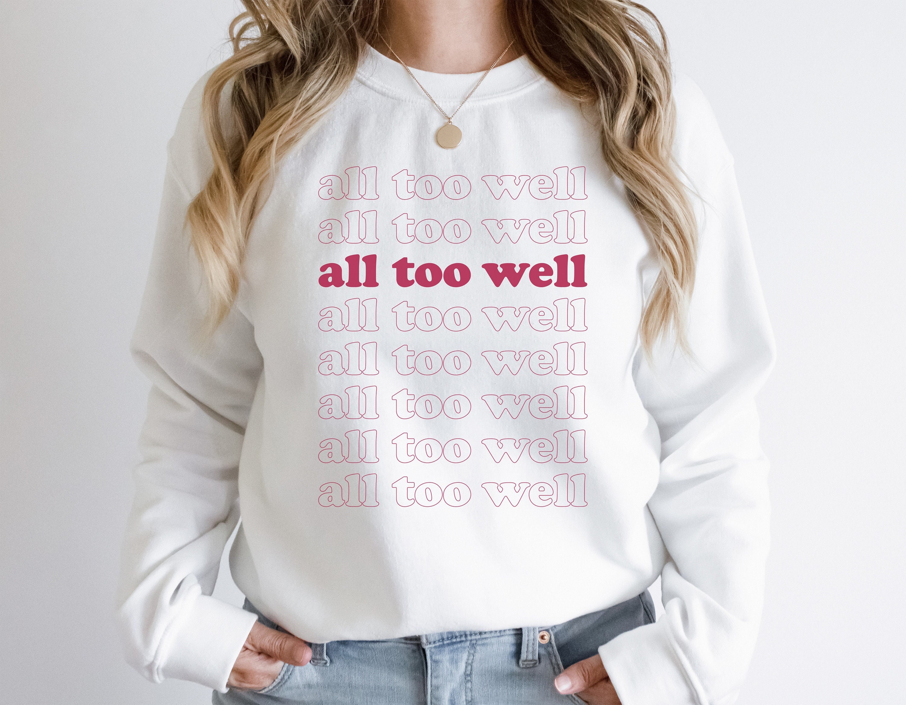 All Too Well Sweatshirt Swift Merch Red Swift Gift - Etsy UK