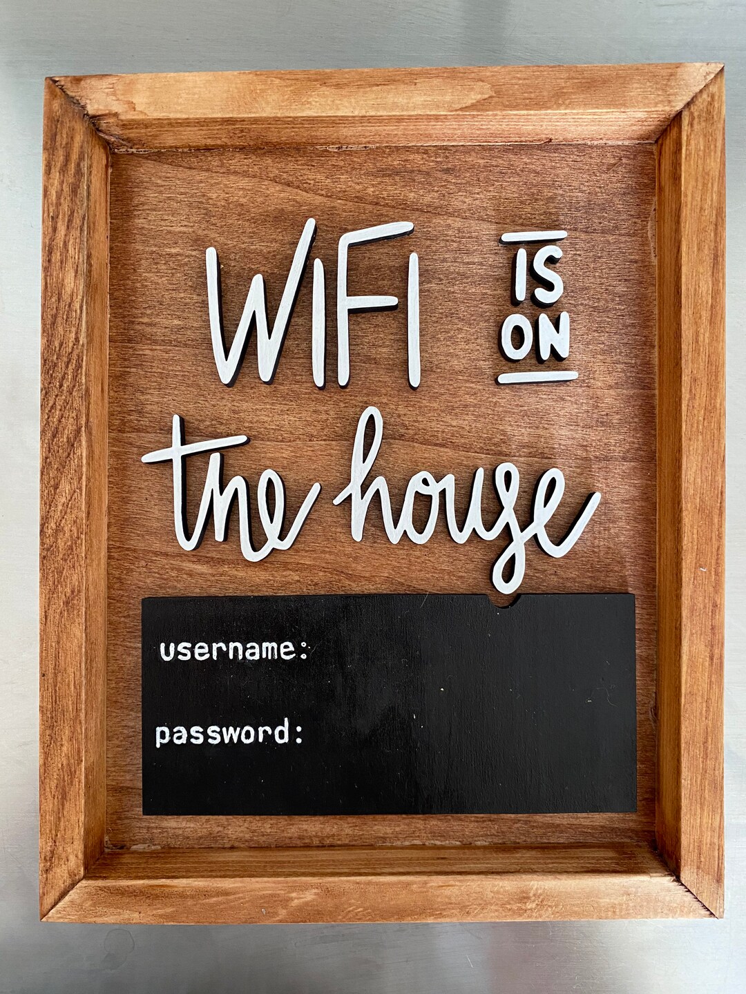 Custom WIFI Sign WIFI is on the House - Etsy