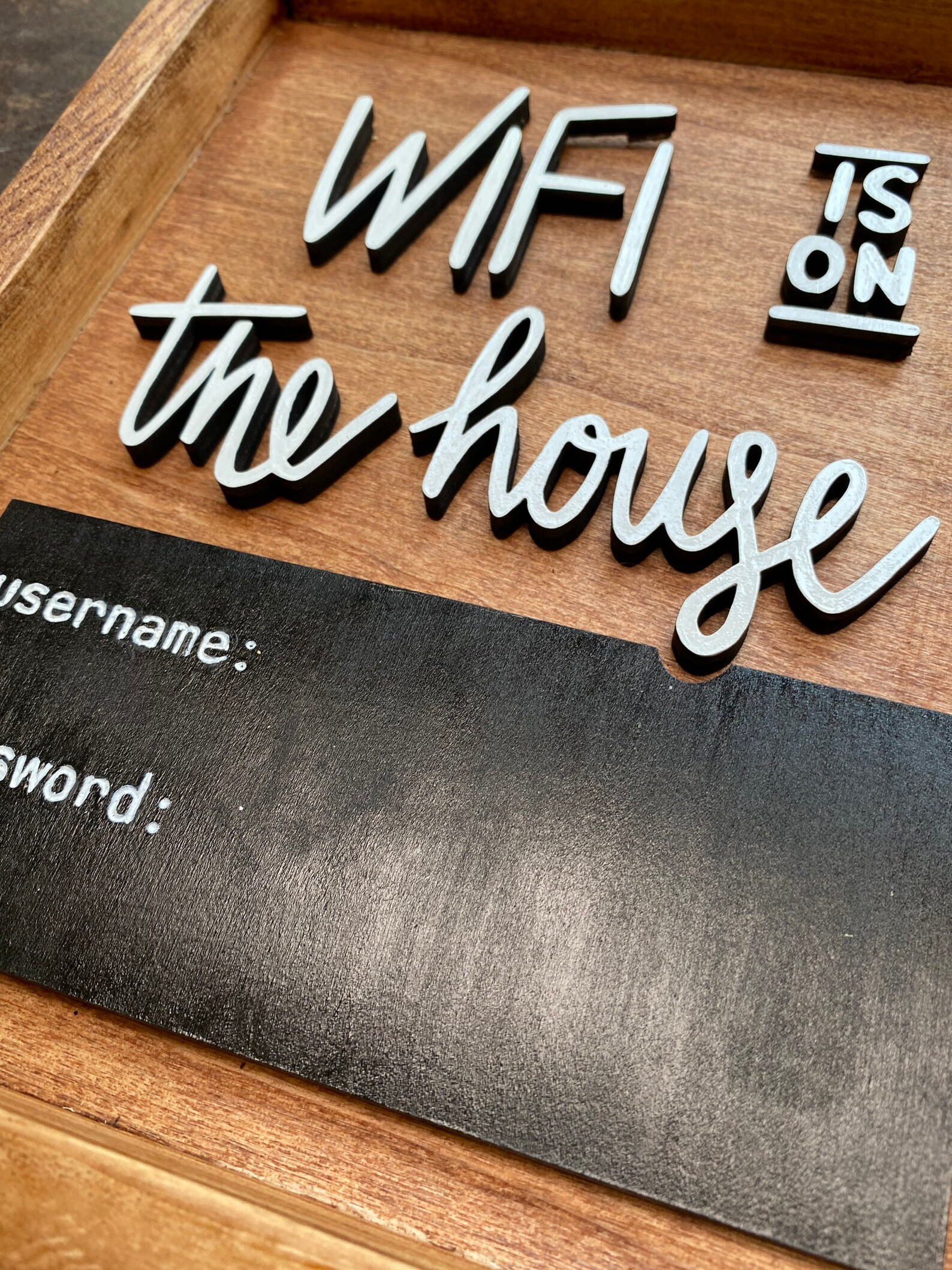 Custom WIFI Sign WIFI is on the house | Etsy
