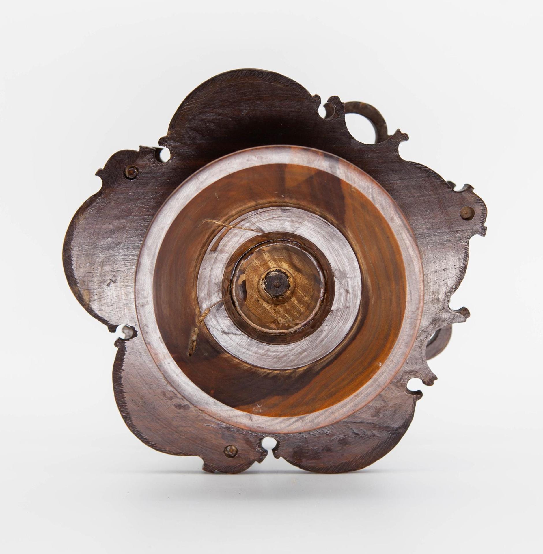 Antique English Cruet Set: Mahogany Carrier, Silver-topped Bottles ...