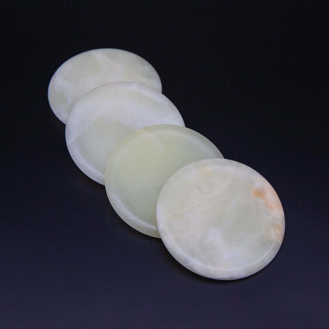 Alabaster Coaster Set to Protect Your Table and Place Your Cocktail on ...