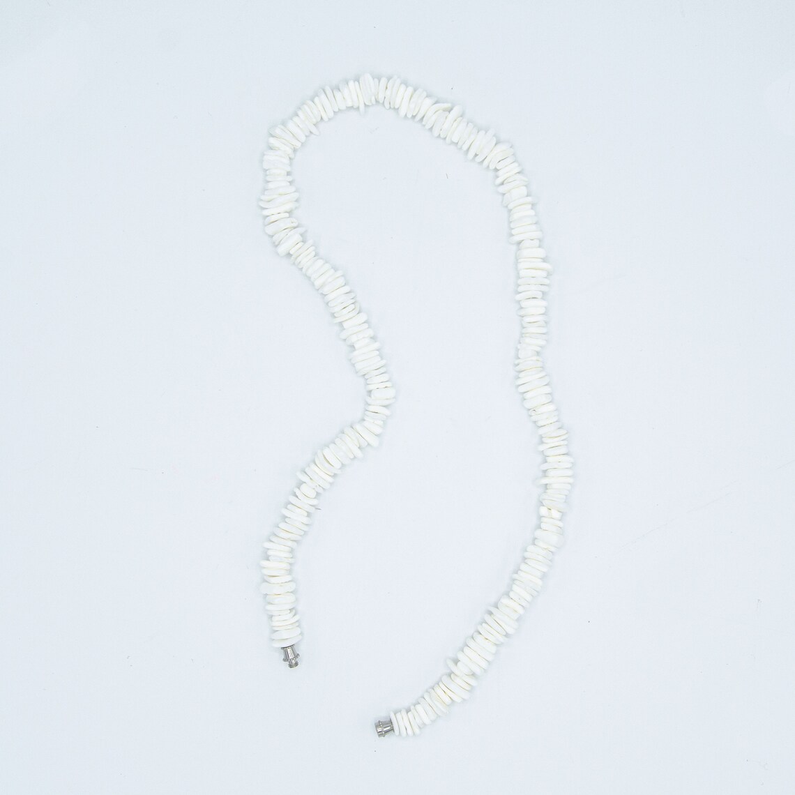 White Natural Puka Shell Necklace Square Cut Chip / 18 - Etsy