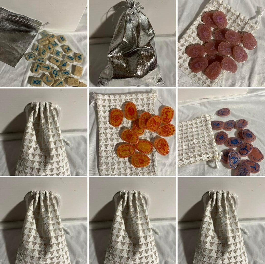Rune stone Tile Set - Etsy