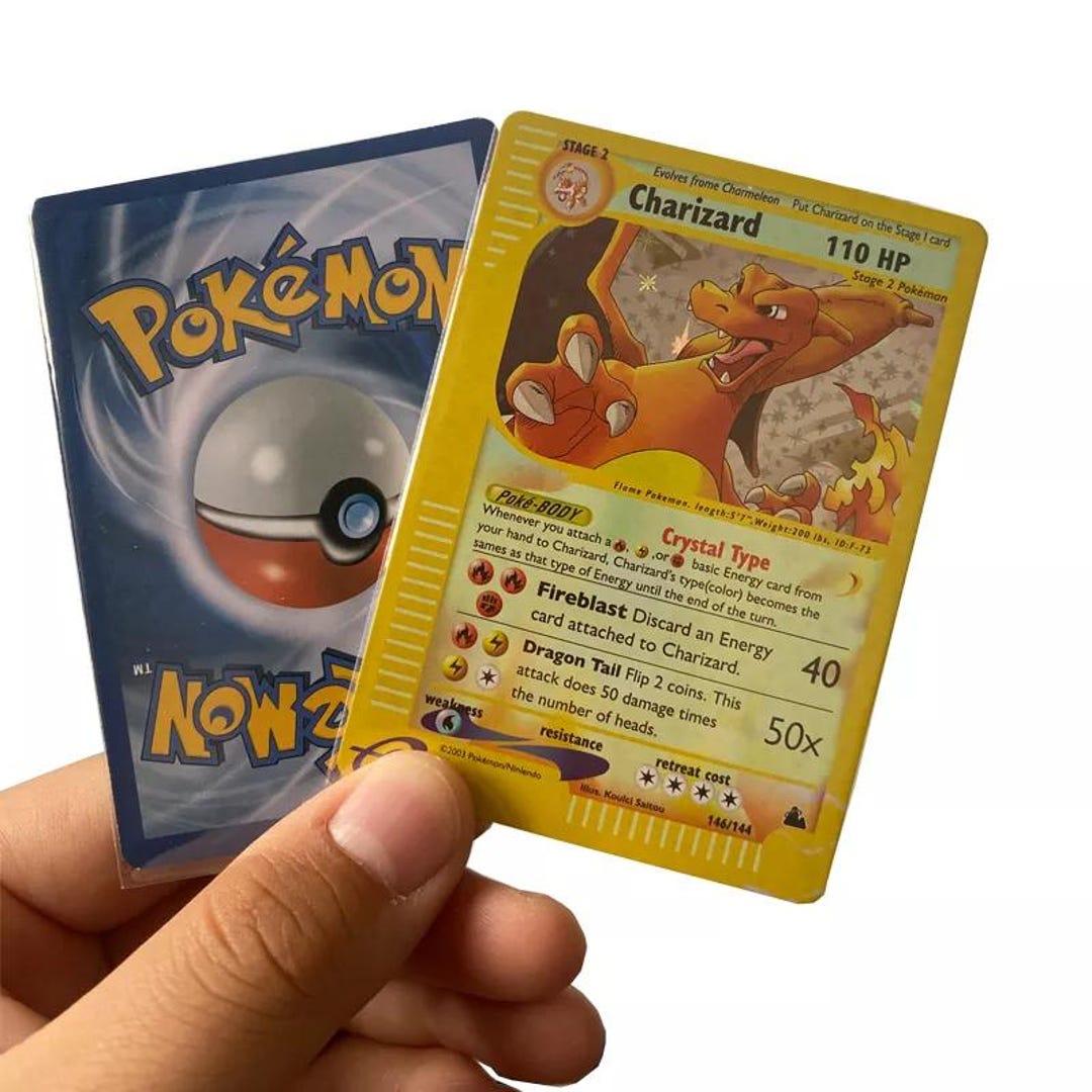 High Quality Holographic Charizard Custom Card With Pro Case With Fast ...