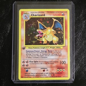 Tarjeta Charizard de primera edición de alta calidad, personalizada ...