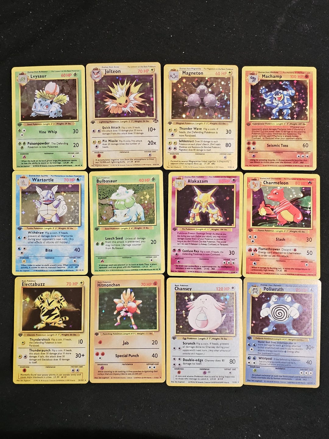 High Quality 1st Edition Holographic 12 Custom Handmade Pokemon Cards ...