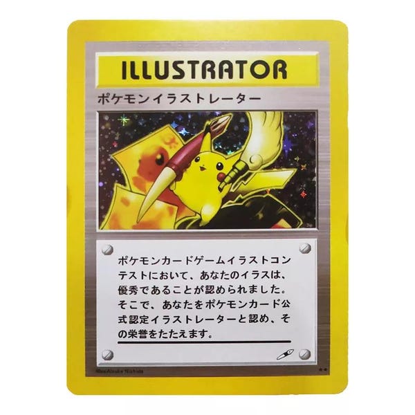 Pikachu Illustrator Card - Etsy Australia