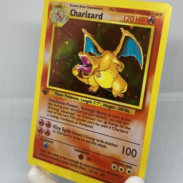 Fake Charizard 1st Edition Card - Etsy