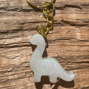 Super Cute Dinosaur Keychain Brachiosaurus White and Super - Etsy