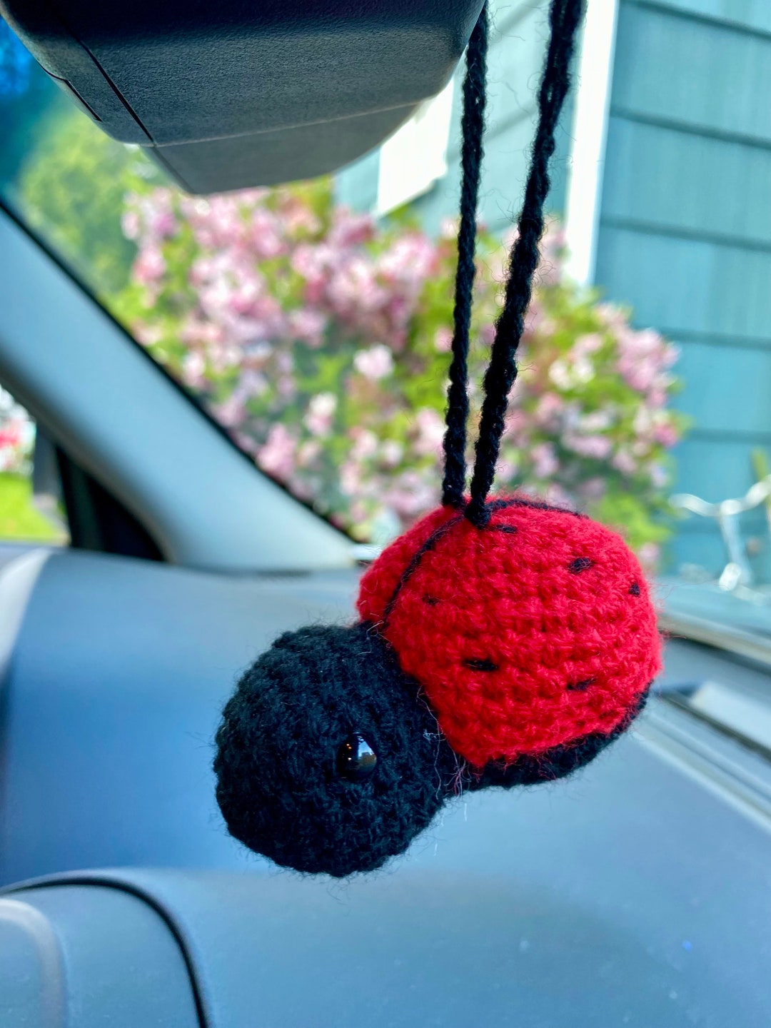 Ladybug Car Charm, Car Charm, Crochet Car Charm, Crochet Ladybug ...