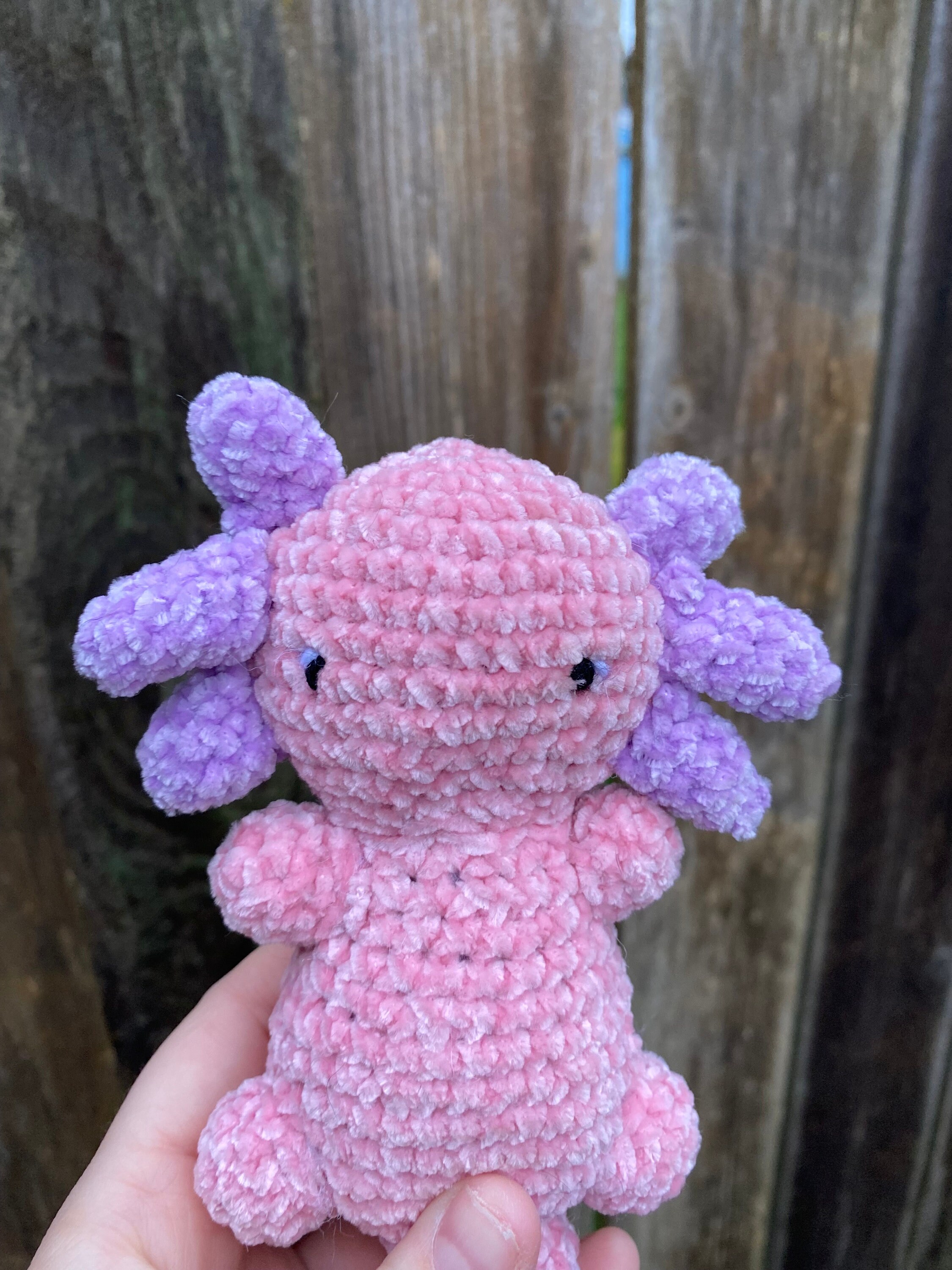 Axolotl Stuffed Animal, Axolotl Plushie, Crochet Axolotl Stuffed Animal ...