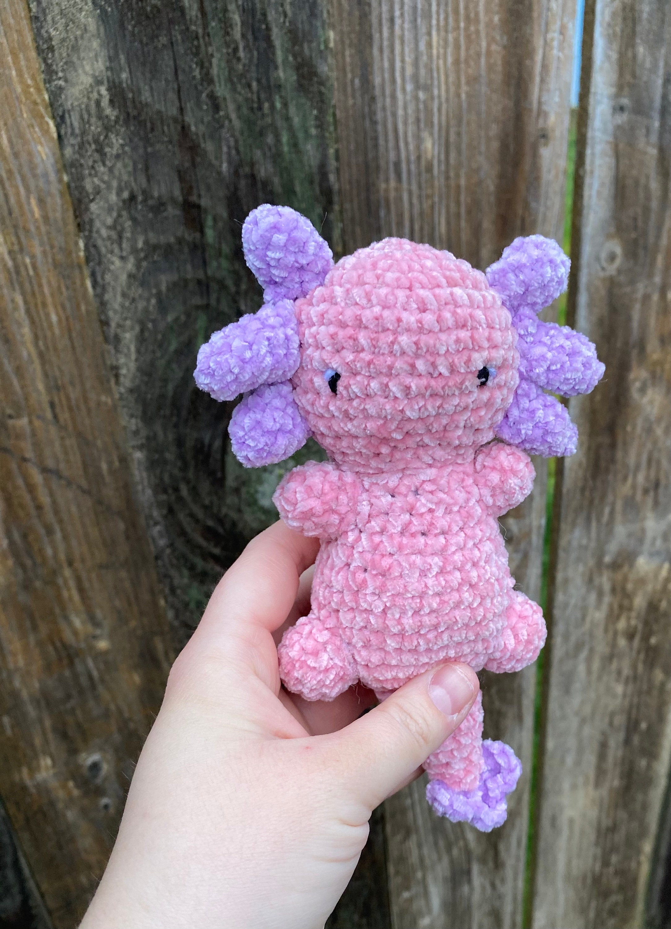 Axolotl Stuffed Animal, Axolotl Plushie, Crochet Axolotl Stuffed Animal ...