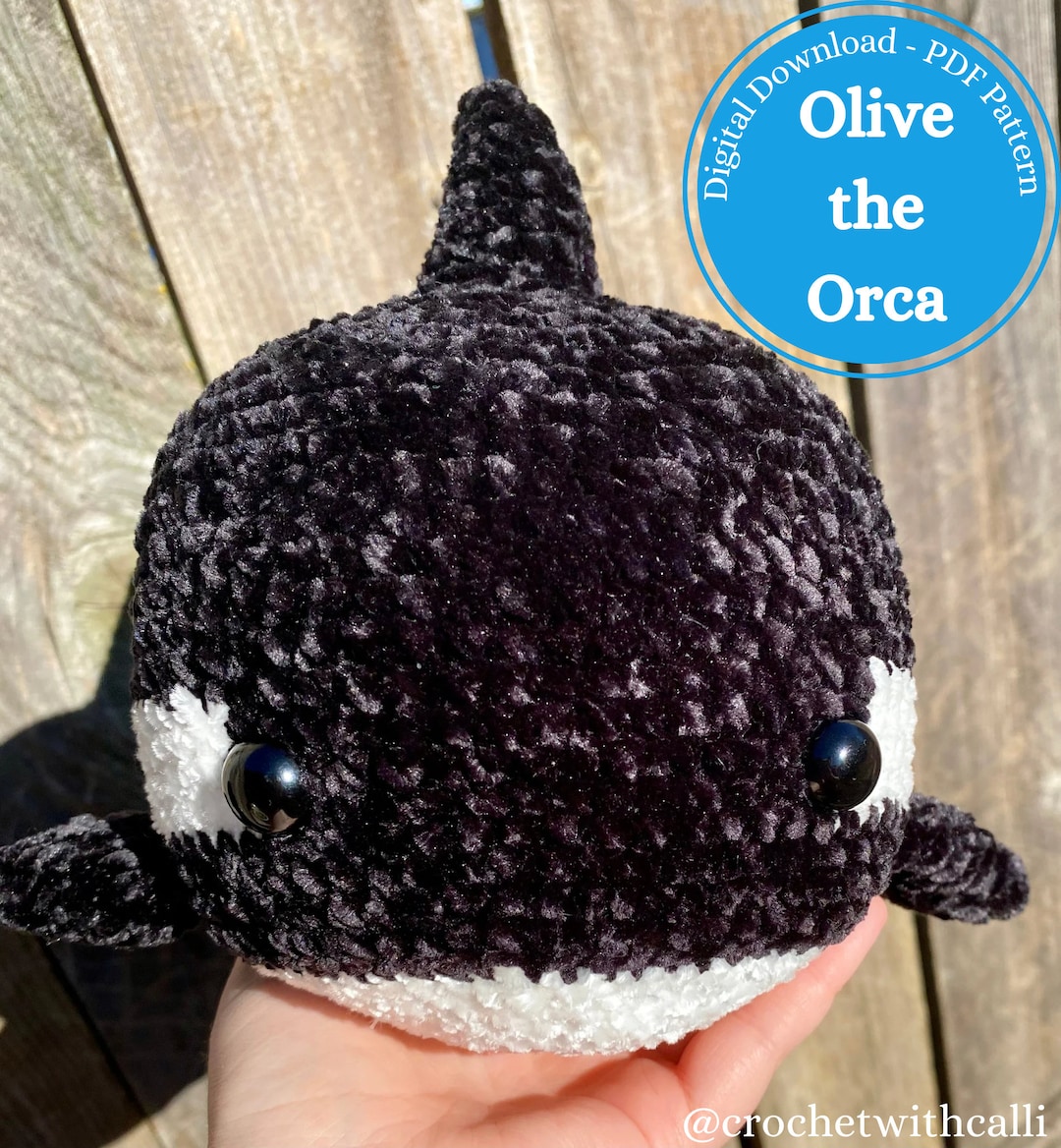 Olive the Orca, Crochet Orca Pattern, Orca Pattern, Crochet Whale ...