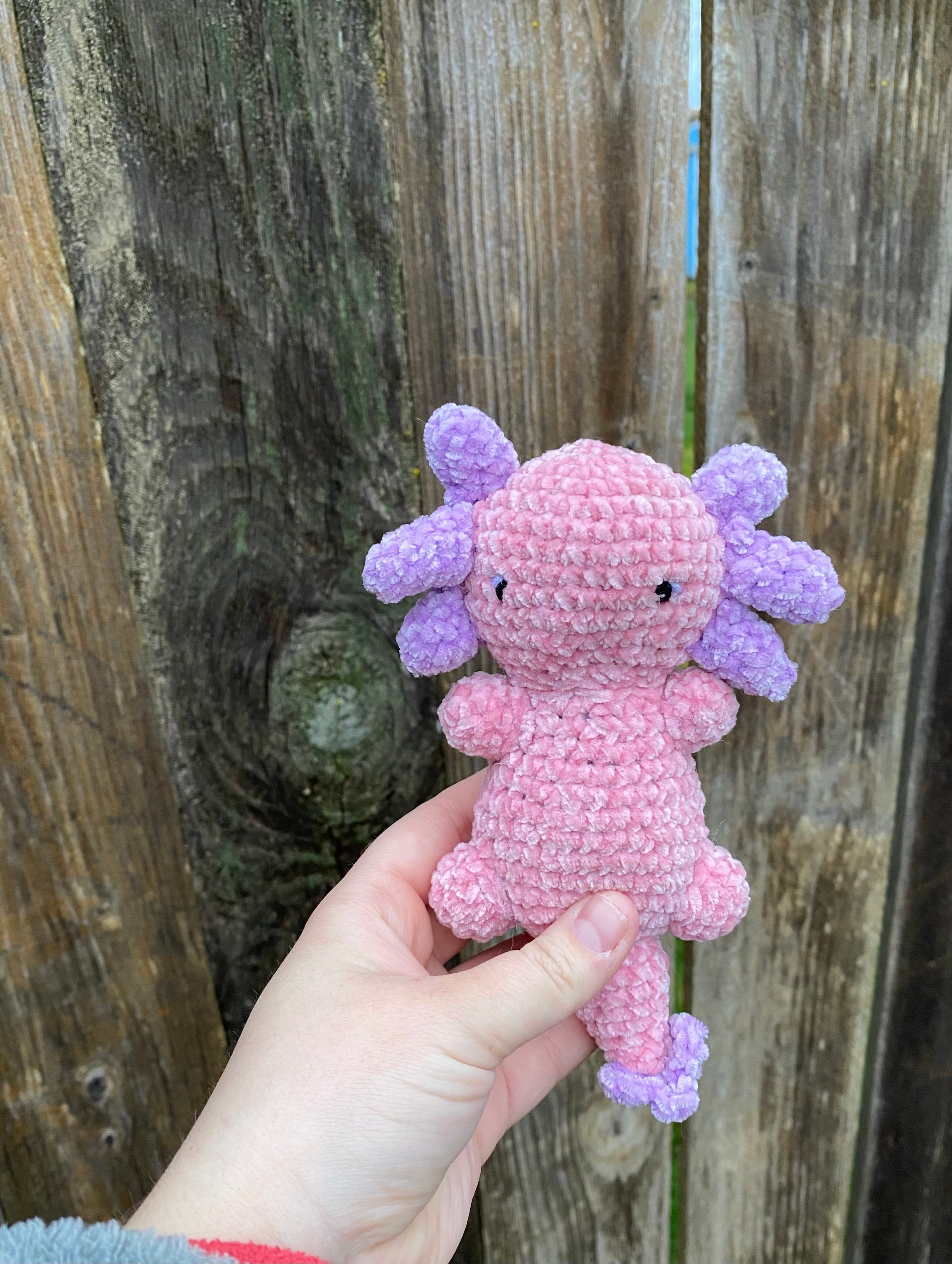 Axolotl Stuffed Animal, Axolotl Plushie, Crochet Axolotl Stuffed Animal ...