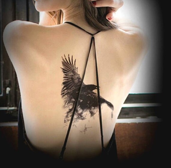 Crow Back Tattoo