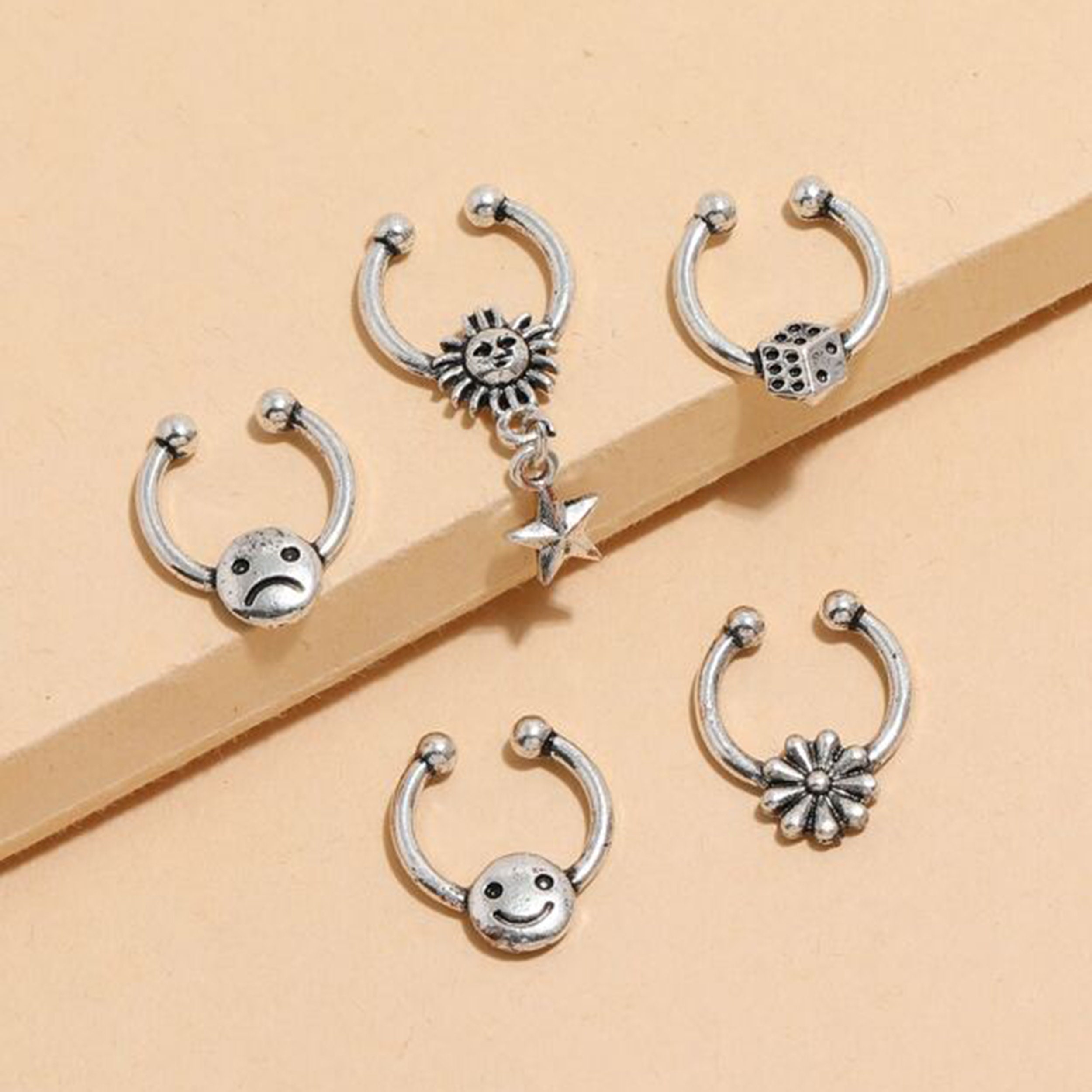 Fake Septum Ring Fake Septum Nose Ring Hoop Septum Rings | Etsy