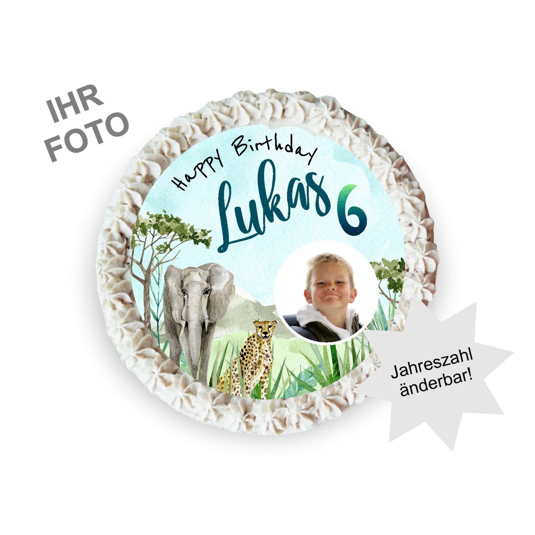 Cake Topper Children Birthday Boy Wish Photo Number Name Cake ...