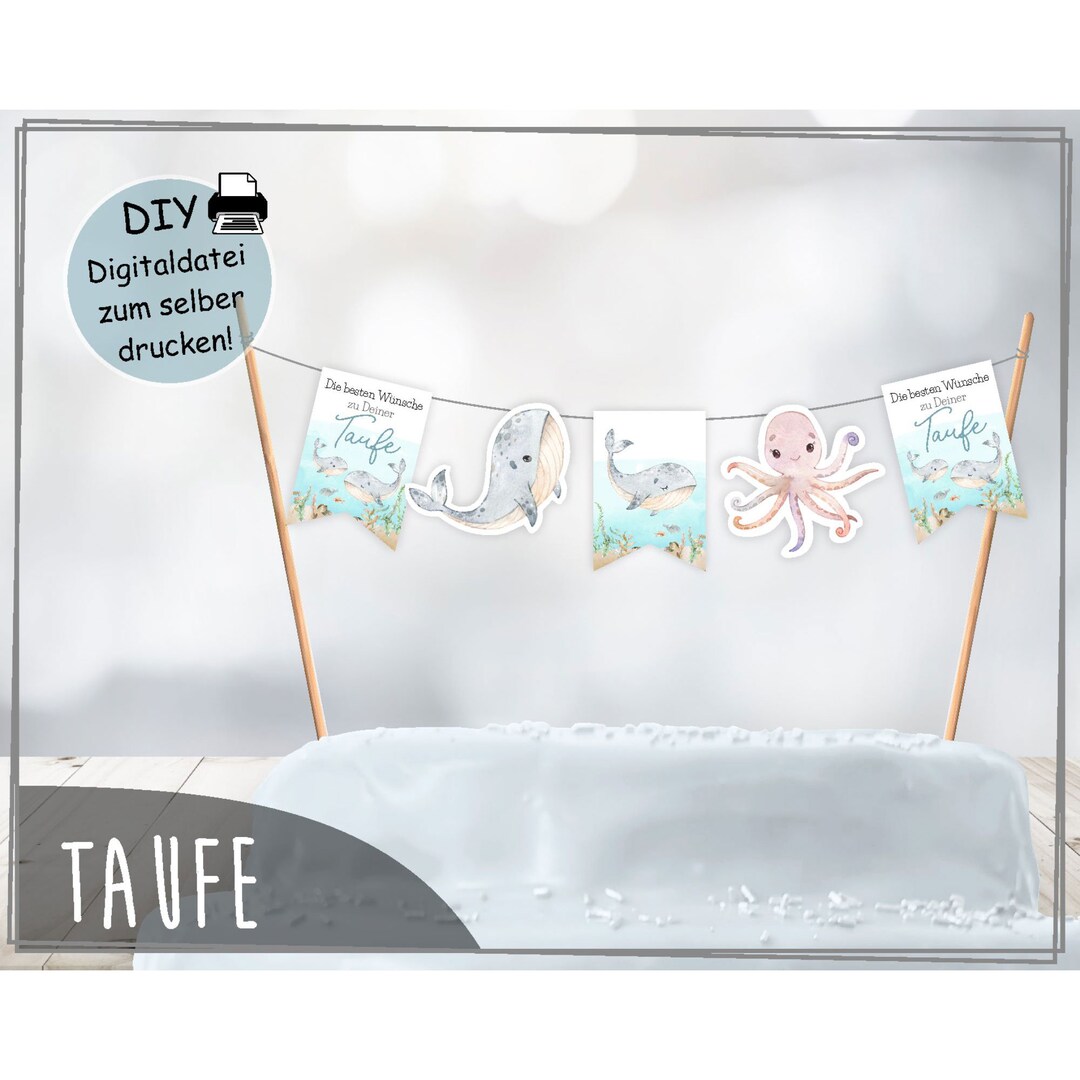 Mini Pennant Pennant Chain for Cakes Cake Chain Instant Download ...