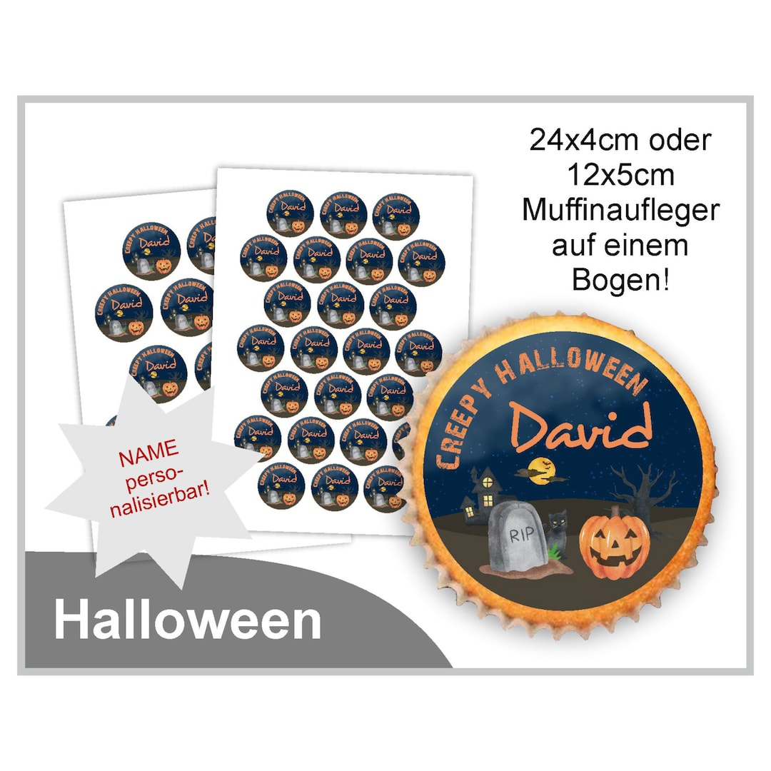 Muffin Topper Halloween Cupcake Topper Muffin Decoration Cake - Etsy