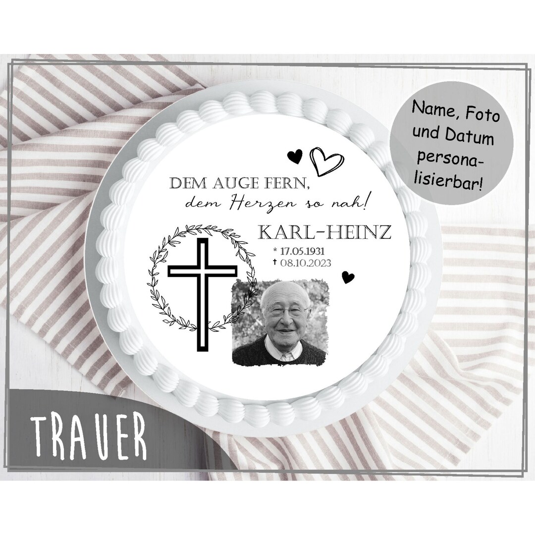 Cake Topper Photo as a Funeral Gift Cake Topper Personalized - Etsy