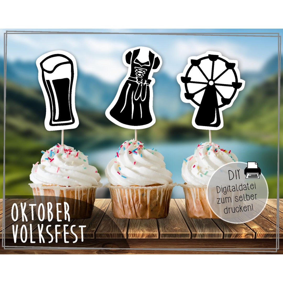 Muffin Toppers Cake Topper Special Shape Instant Download - Etsy