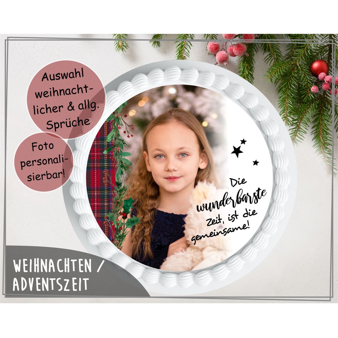 Cake Topper Advent Christmas Cake Topper Customizable With - Etsy