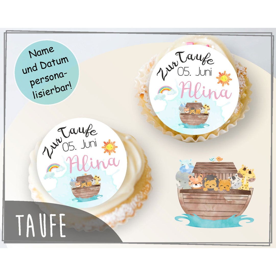 Muffin Toppers Cupcake Toppers Topper Christening Girl Muffin - Etsy