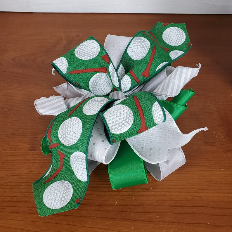 Golf Theme Gift Bow Designer Multi Ribbon Handmade Present - Etsy