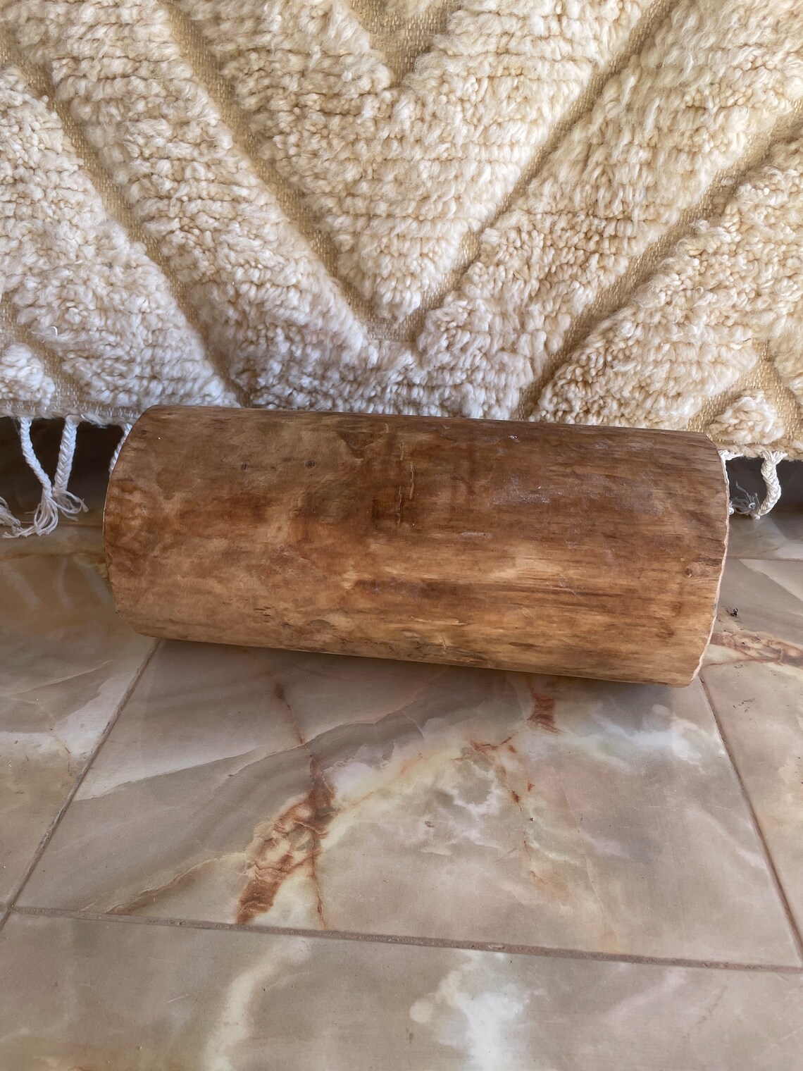 Hand Carved Wooden Vase, Heavy Wooden Log Vases, Rustic Style Vase for ...