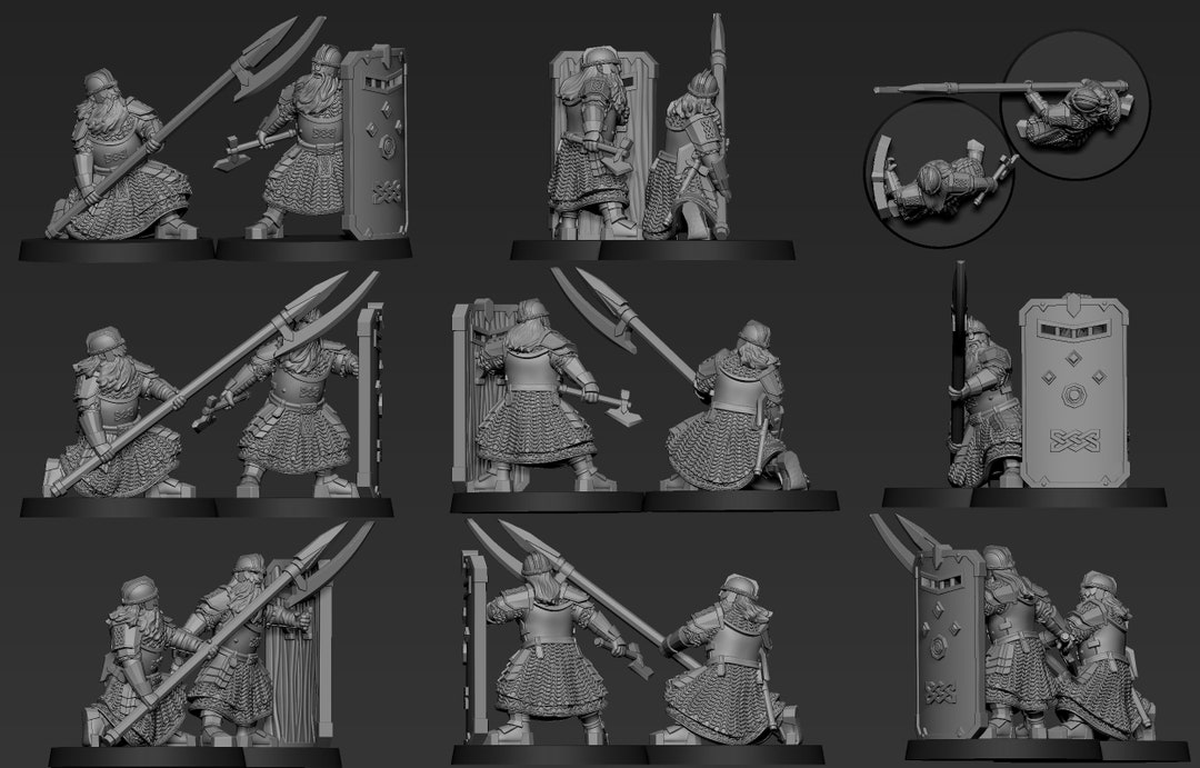 2 Dwarf Crypt Guards Miniatures - Etsy