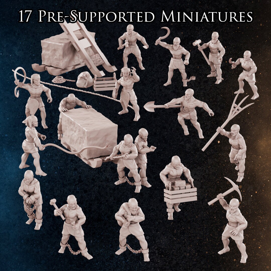 Egyptian Slaves | 19 Miniatures | Davale Games - Etsy